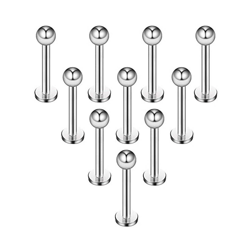 10 Labret Monroe Lip Ring/Tragus/Helix/Cartilage Earring Stud Barbell ...