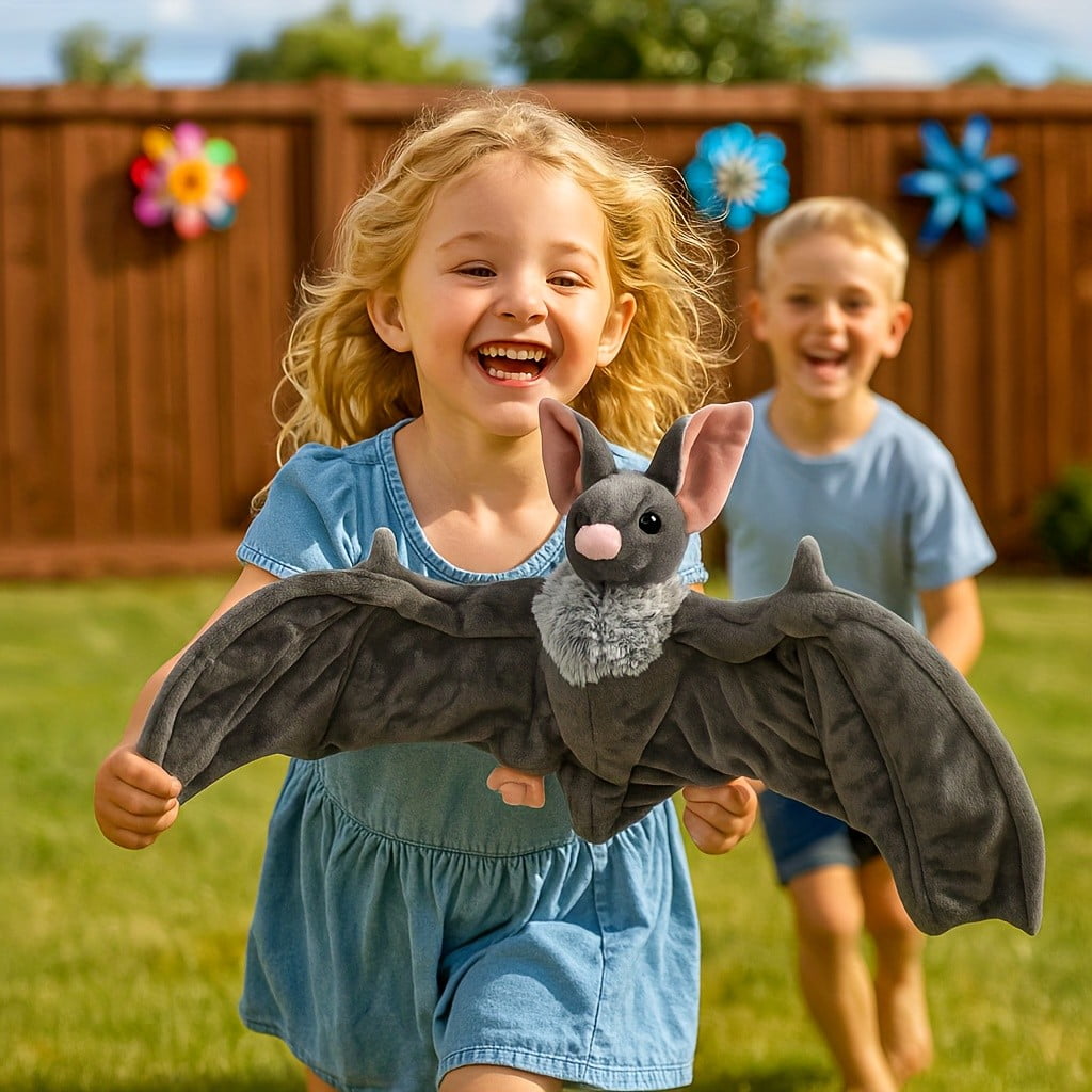 10" Large Bat Plush Toys, Creepy Goth Bat Stuffed Animal Lifelike Bats ...