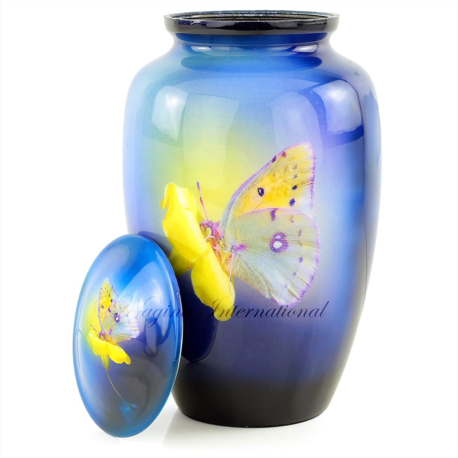 10" Large Metal Classic Cremation Beautiful Printed Urns | Cremation ...