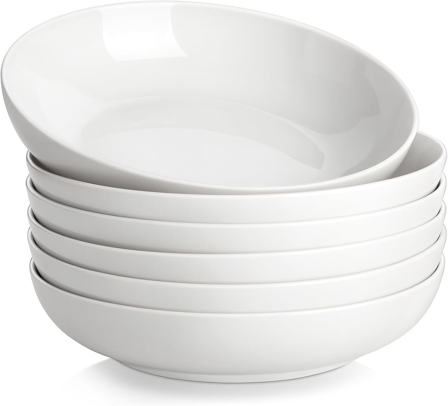 10" Large Pasta Bowls, 56 OZ White Salad Bowls Soup Bowls, Porcelain ...