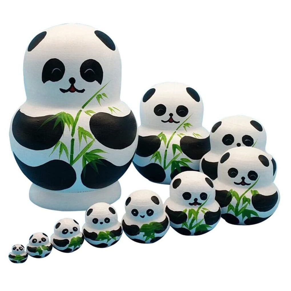 10-Layer Cute Nesting Dolls Tiger Animal Pattern Russian Stacking Dolls ...