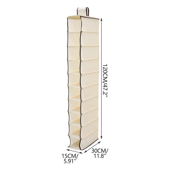 10 Layer Storage Bag Shoes Storage Hanging Bag Cloth Art Wardrobe ...