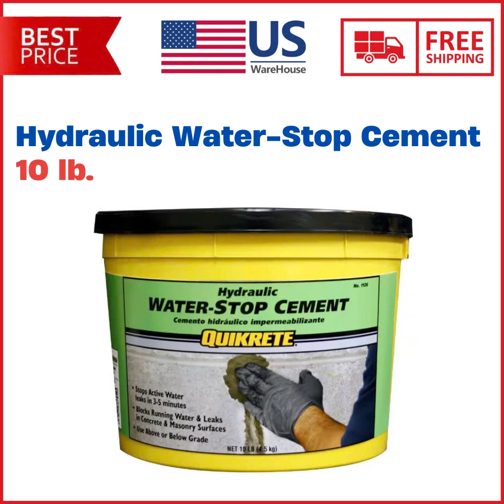 10 Lb. Hydraulic Water Block Stop Cement, Masonry Concrete Sealant ...
