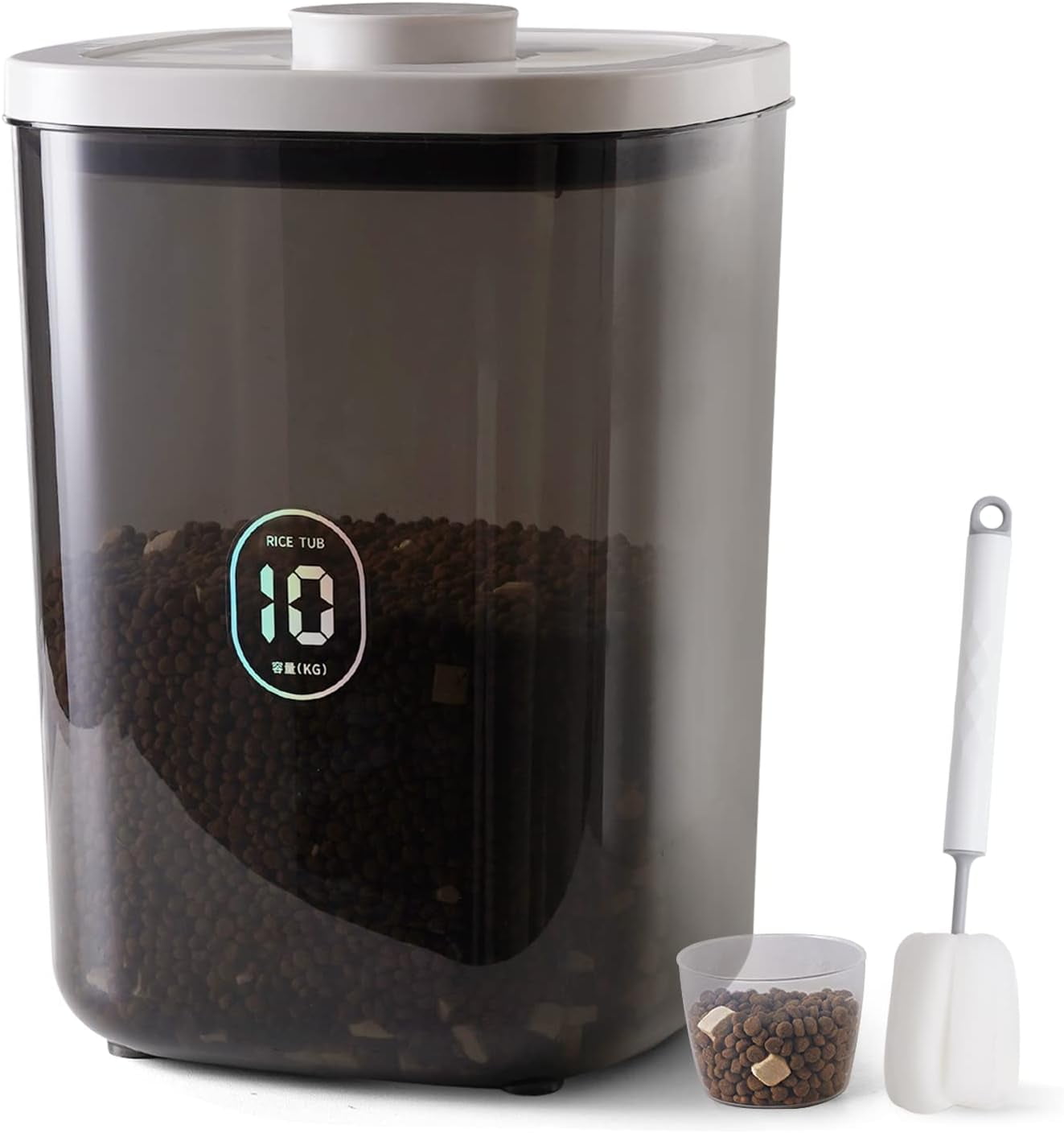 10 Lbs Storage Container Bin Rice Dispenser with Measuring Cup Food ...