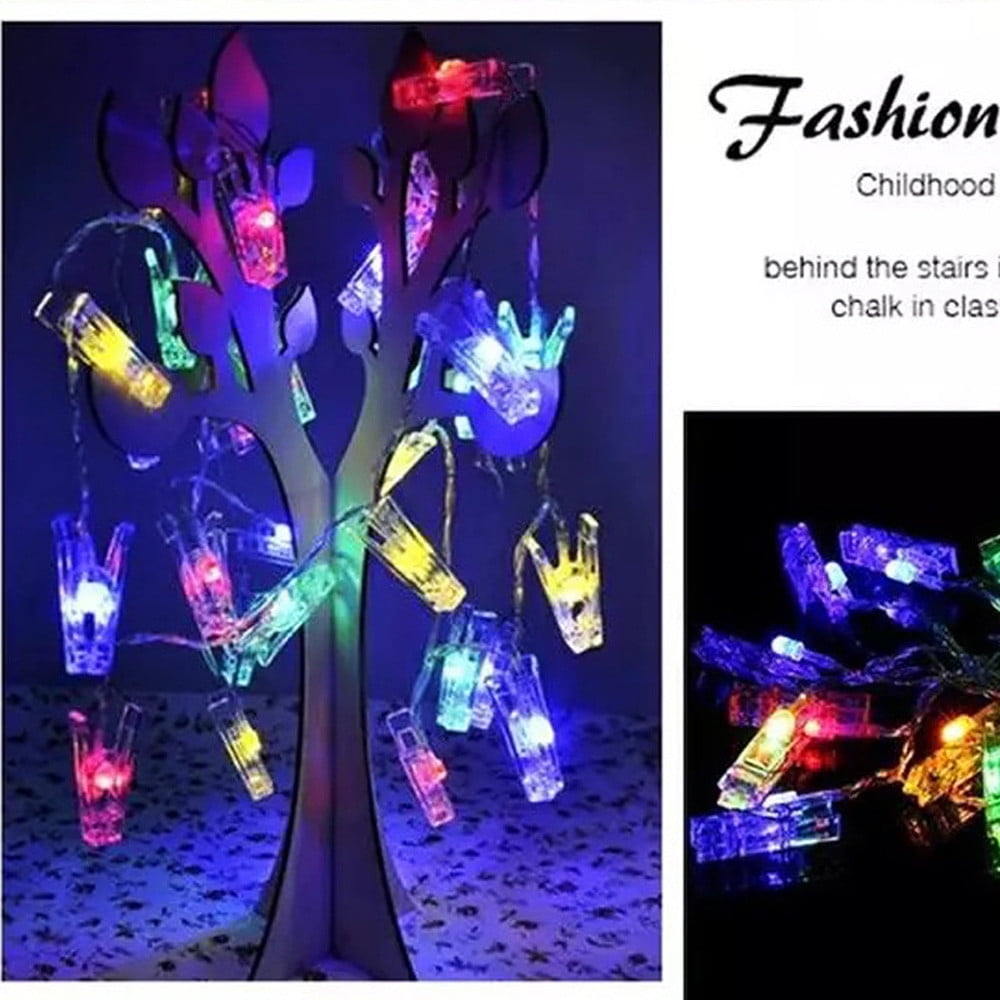 10 Led Hanging Picture Clips String Light 1.5M, Photo Pegs For ...