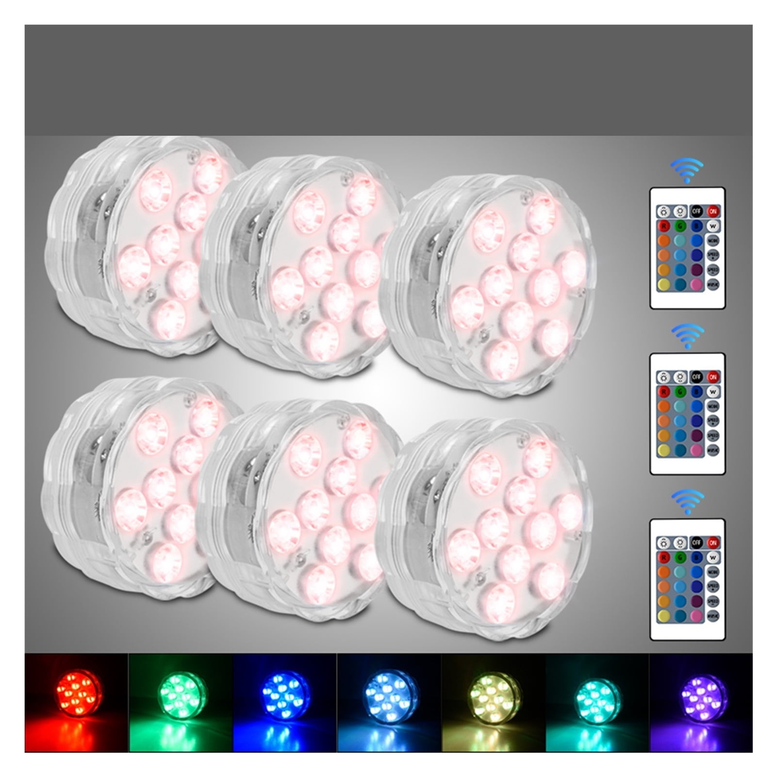 10 Led Swimming Pool Light With Remote Controlled RGB Dive Light LED ...