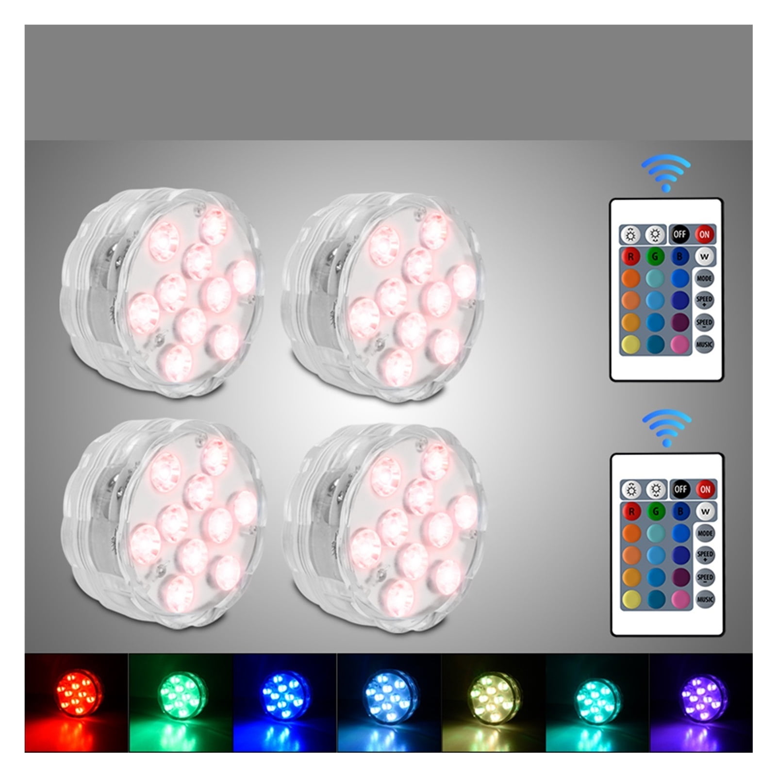 10 Led Swimming Pool Light With Remote Controlled RGB Dive Light LED ...
