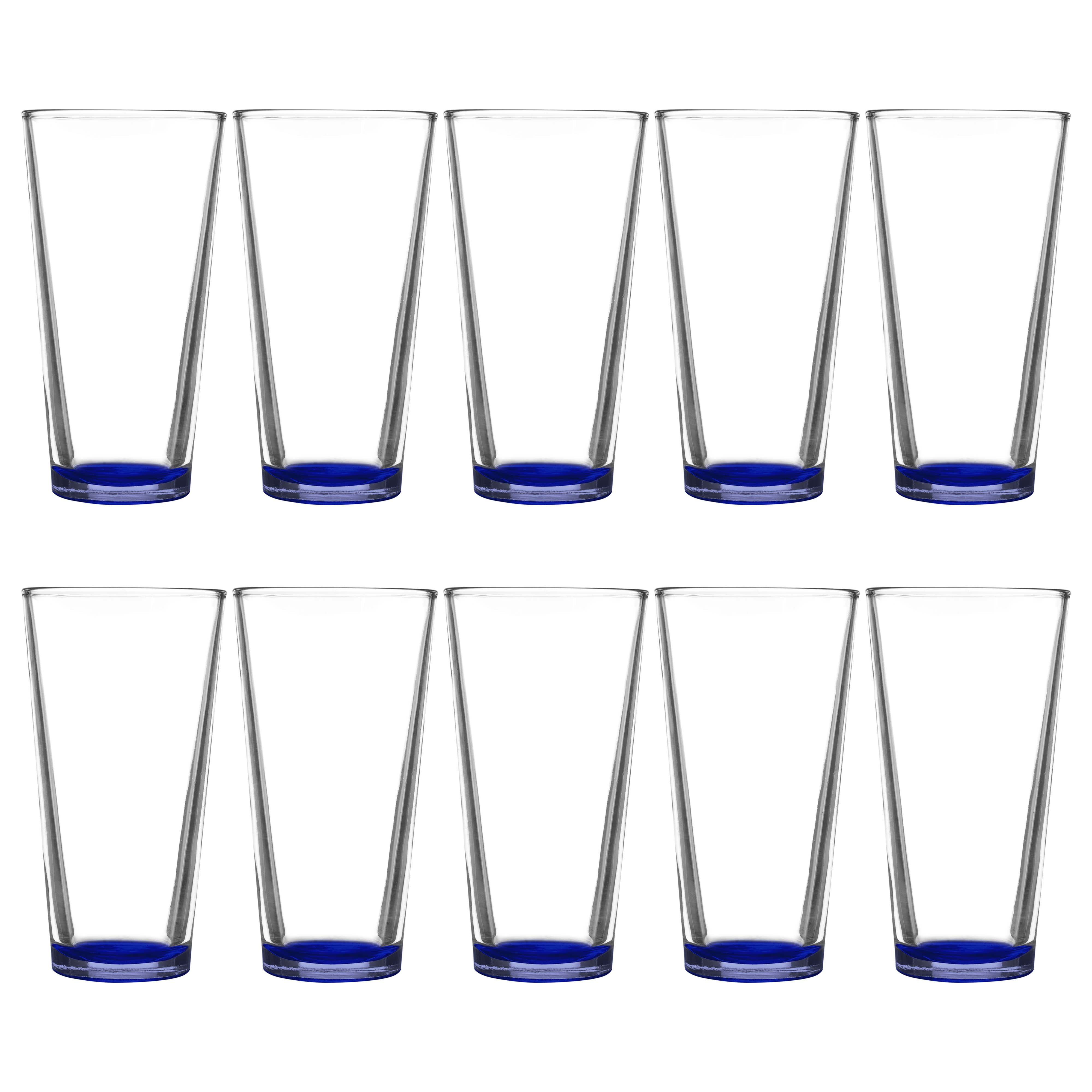 10 Libbey Mixing Glasses Set, 20 oz. - Clear, Pub, Thick base - Blue ...