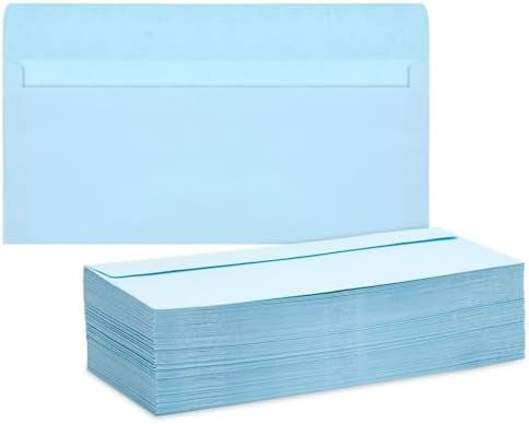 #10 Light Blue Envelopes - Versatile for Letters, Invitations & Resume ...
