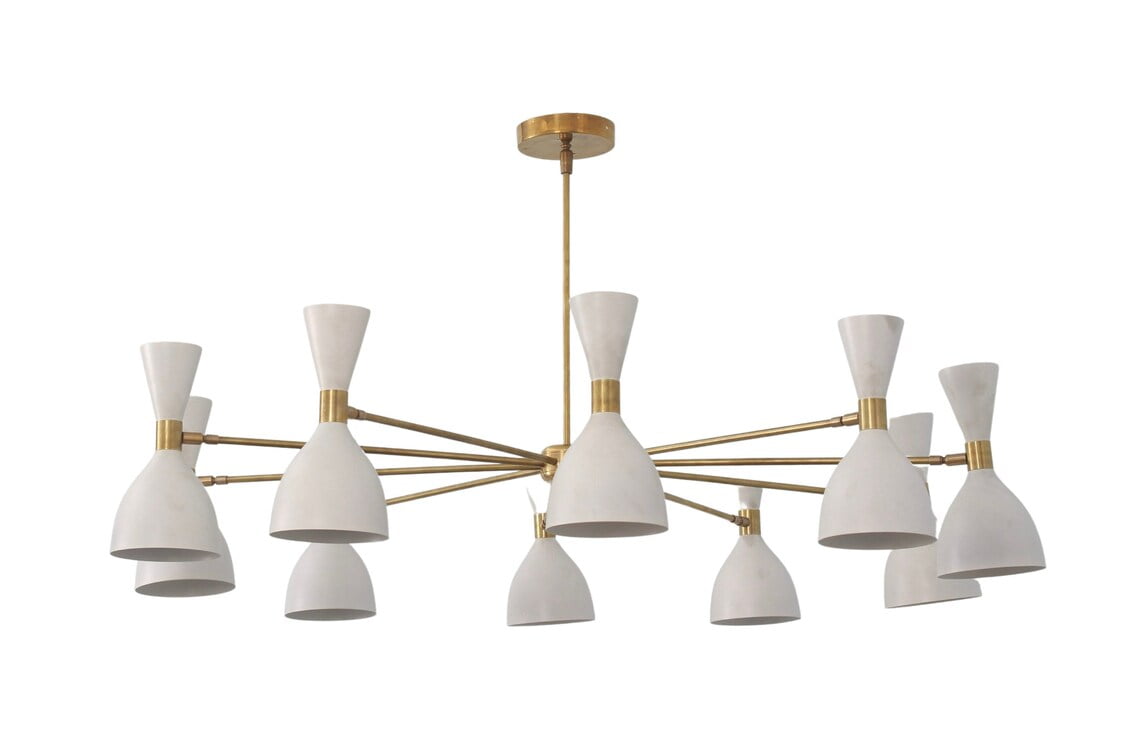 10 Light Modern Raw Brass chandelier light Fixture - Walmart.com