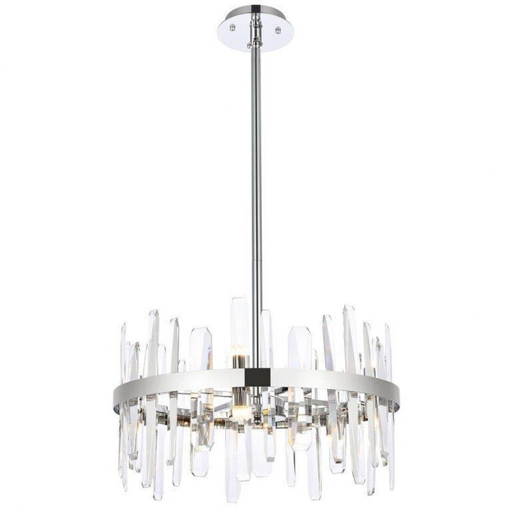 10 Light Round Pendant in Modern Style-12 inches Tall and 20 inches ...