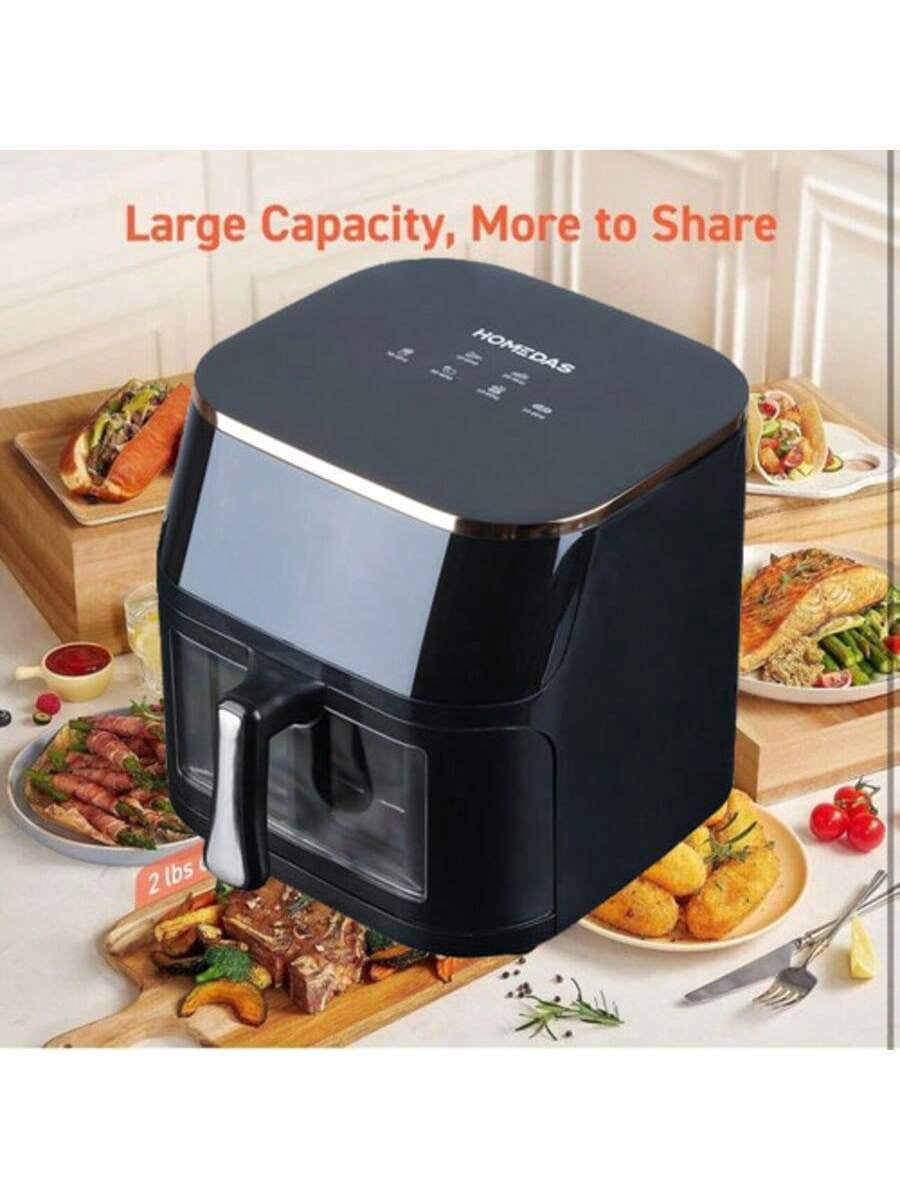 10-Liter Capacity Visual Window Air Fryer with Multiple Functions ...