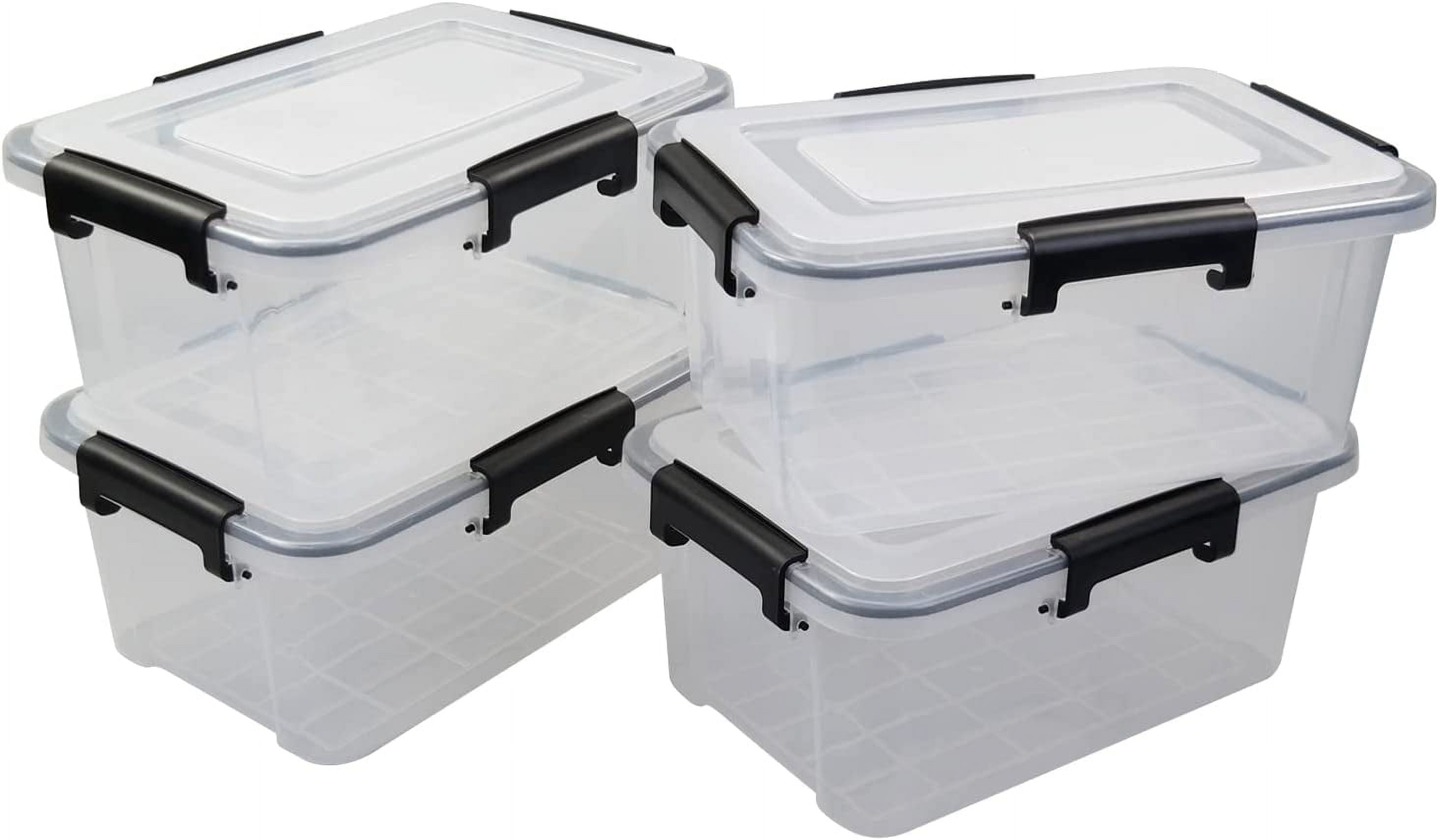 10 Liter Plastic Storage Container With Seal Circle And Latches Lid