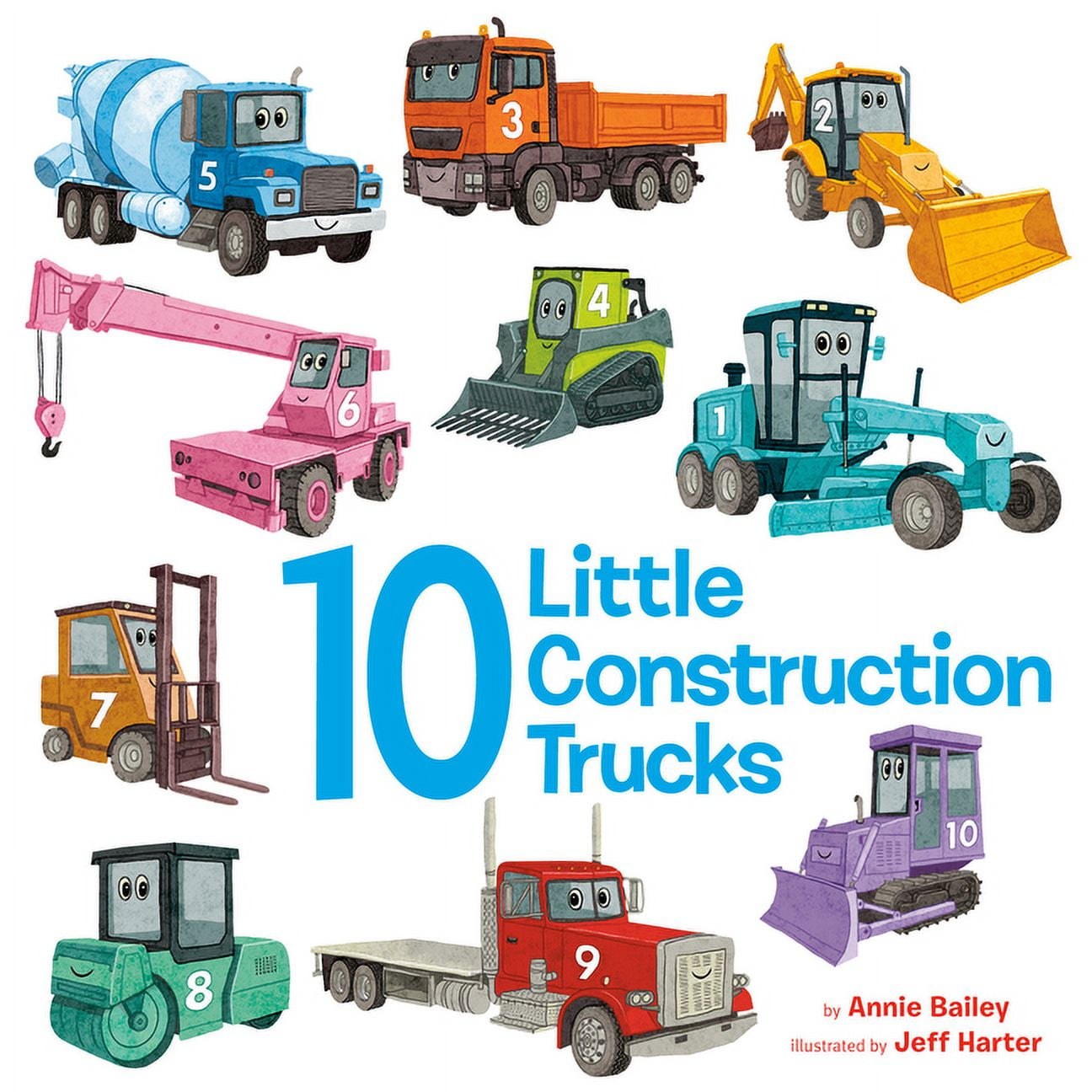 10 Little Vehicles 10 Little Construction Trucks, (Board Book ...