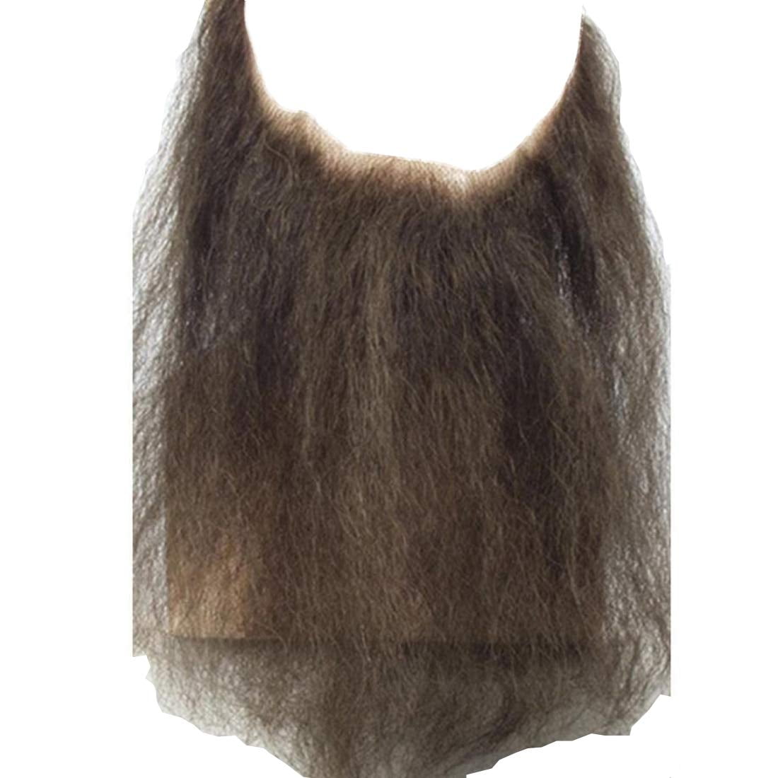 10" Long Full Face Beard Color Light Grey - Lacey Wigs Human Hair Mens ...