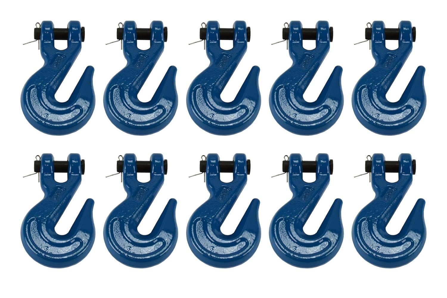 10 Lot 3/8" Chain Grab Hook Pin Clevis Rigging Tow Transport Truck ...