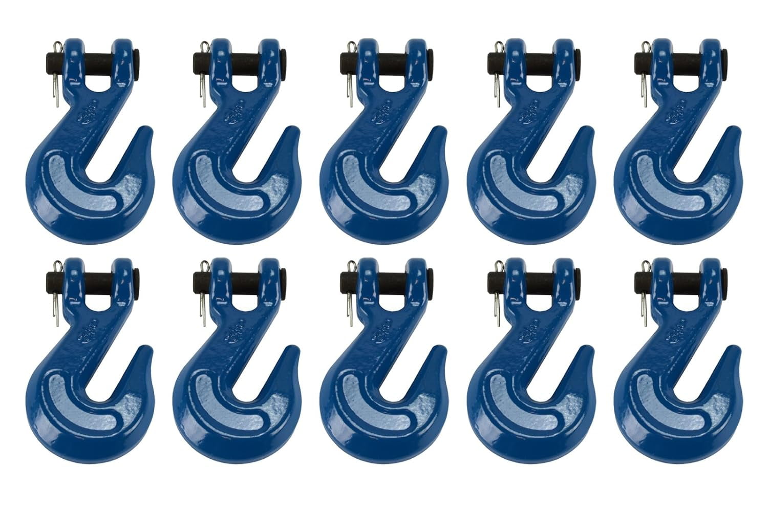 10 Lot 5/16" Chain Grab Hook Pin Clevis Rigging Tow Transport Truck ...