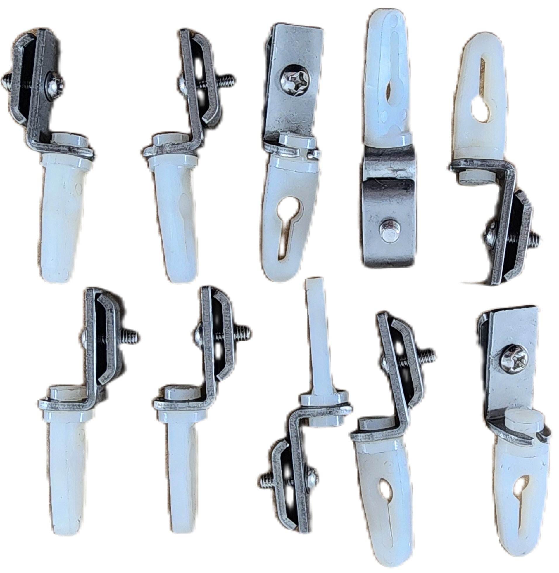 10 Lot CB/HAM Radio Stainless Steel Screw Type102 Inch Whip Antenna Tie ...