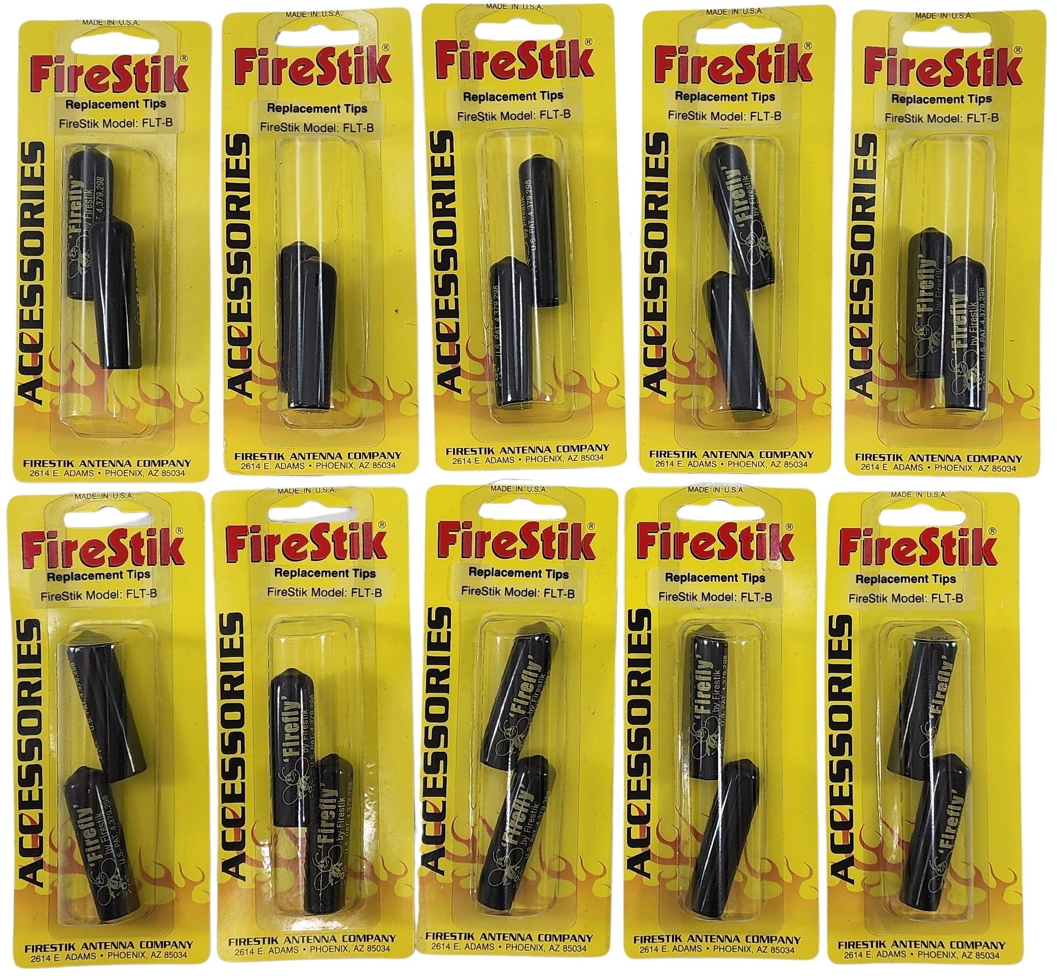 10 Lot Firestik Firefly FLT-B CB Radio Antenna Replacement 2.5" Black ...