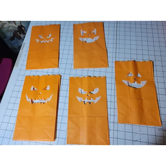 10 Luminary Paper Lantern Bags For Halloween Garden Party 5 Different ...