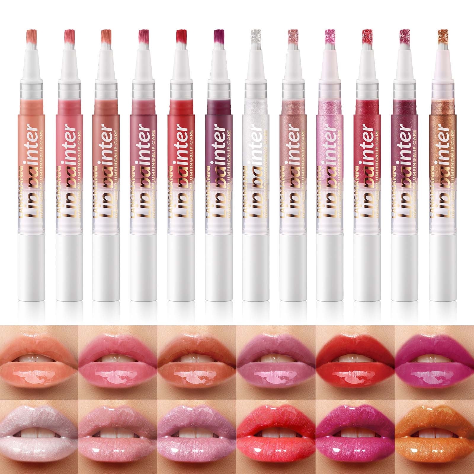 Under 10, Lustrous Hydrating Lip Gloss Set, Long-Lasting, 3ml, Radiant ...