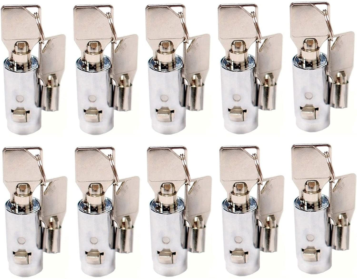 10 - MEI-2501B-KA Vending Machine Lock with Tubular Keyway and Chrome ...