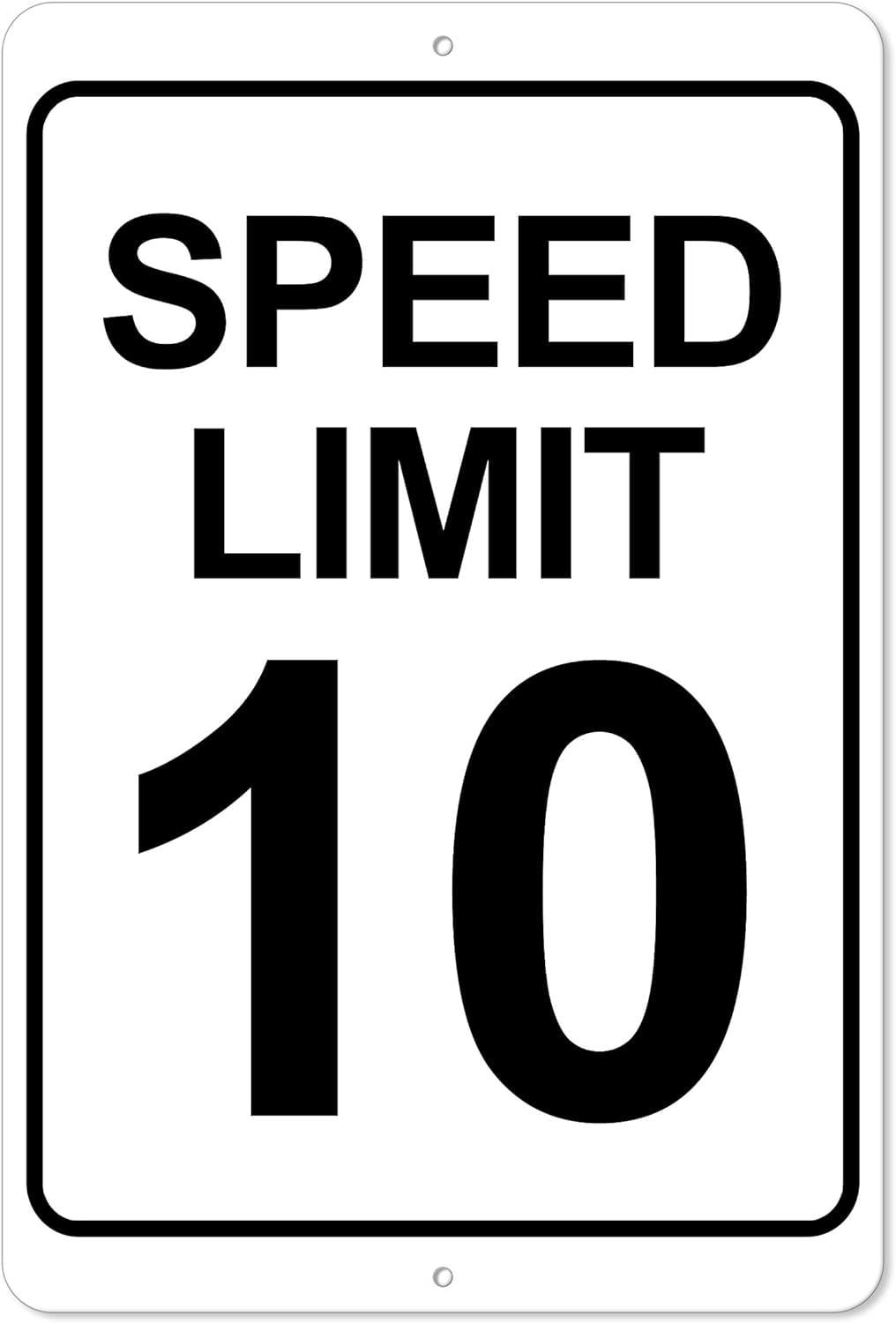 10 MPH Speed Limit Sign - 8 x 12 Aluminum Outdoor Sign - Walmart.com