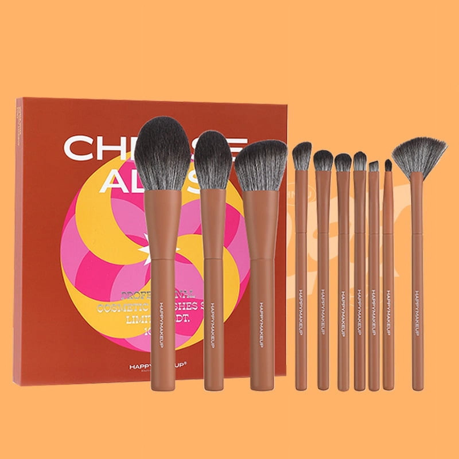 10 Makeup Brushes Set Exquisite Gift Box Packaging Bionic Anti ...