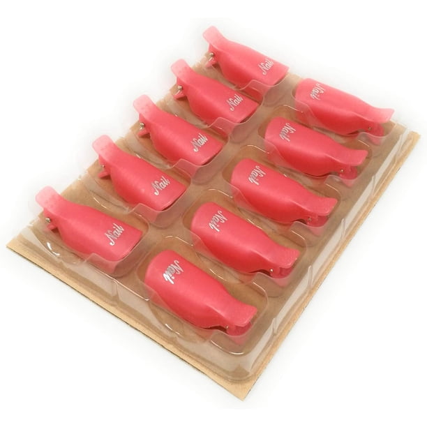 10 Manicure Clips Clip for Fingernails Remover Wraps Nail Polish ...