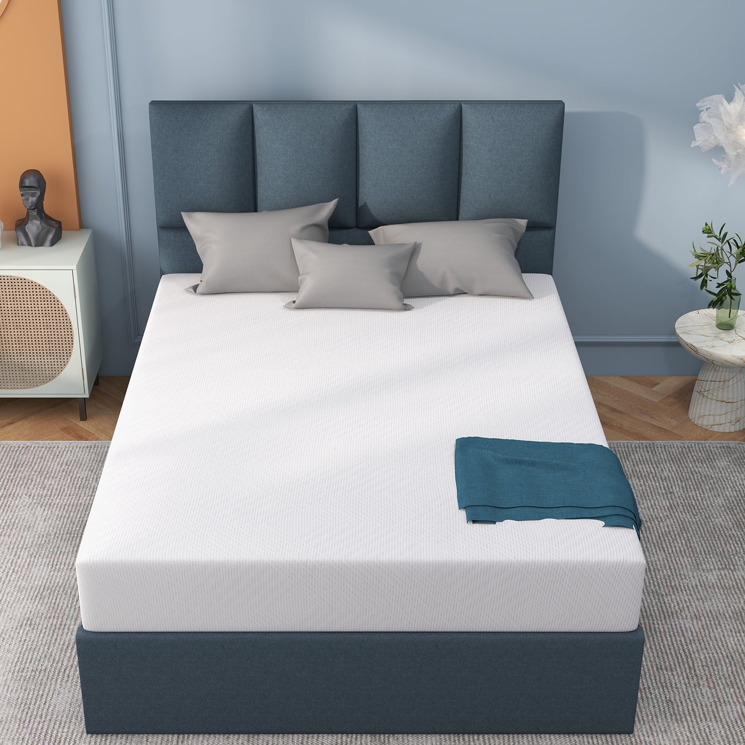 10'' Memory Foam Mattress Green Tea Mattress Medium Firm,Twin - Walmart.com