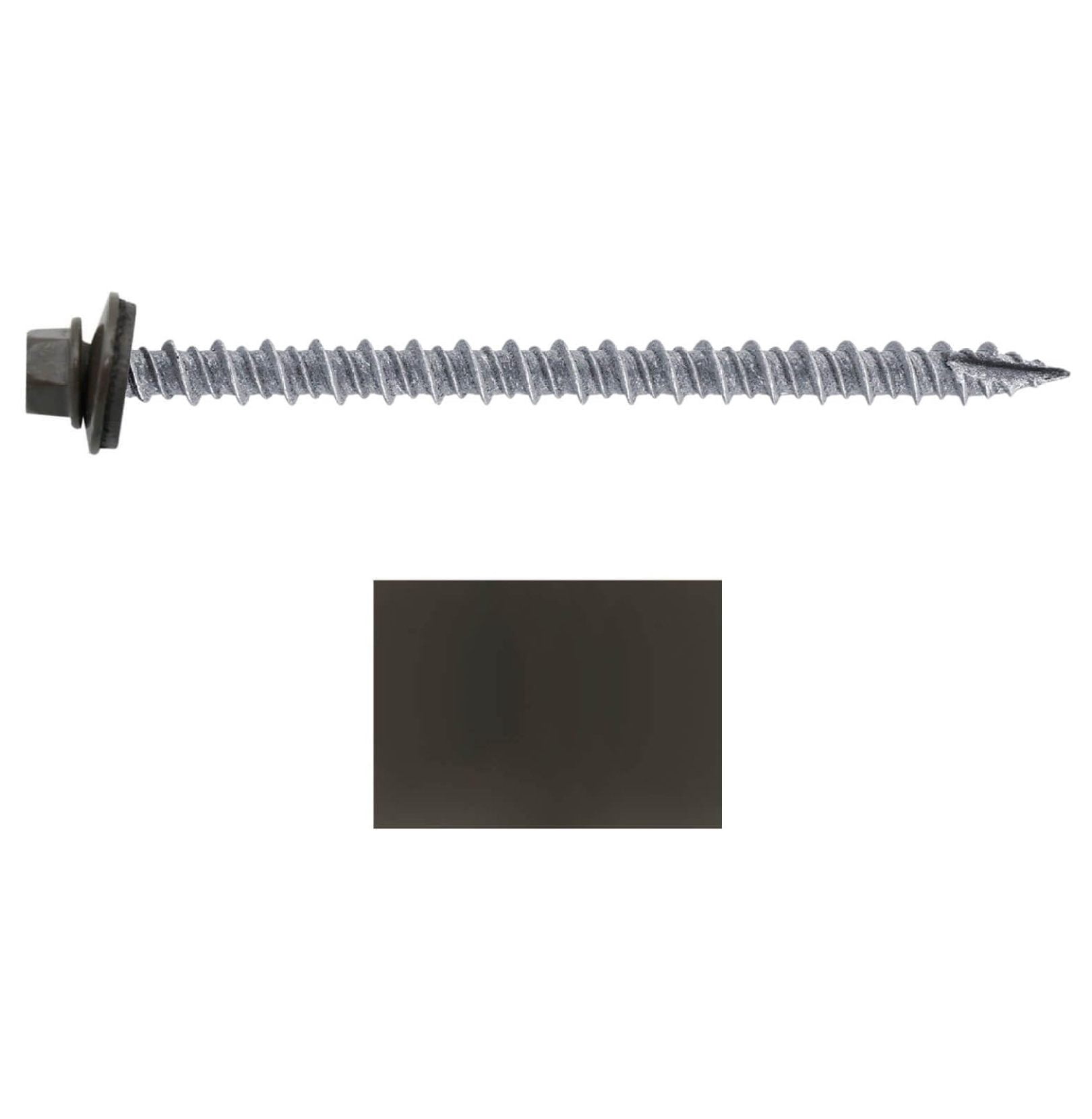 #10 Metal Roofing Screws (750) Screws x 3" Antique Bronze Hex Head ...