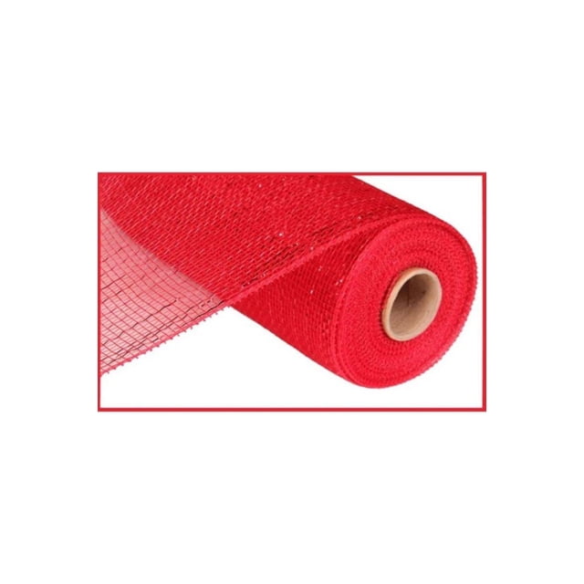 10" Poly Deco Mesh: Metallic Red - Walmart.com