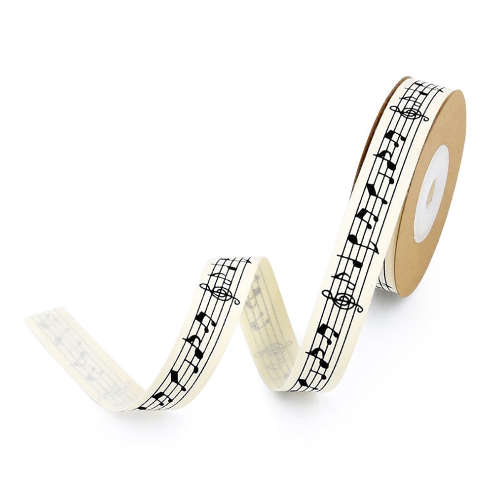 10 Meter Musical Notes Ribbons 15mm Musical Notes Craft Ribbon Printed ...