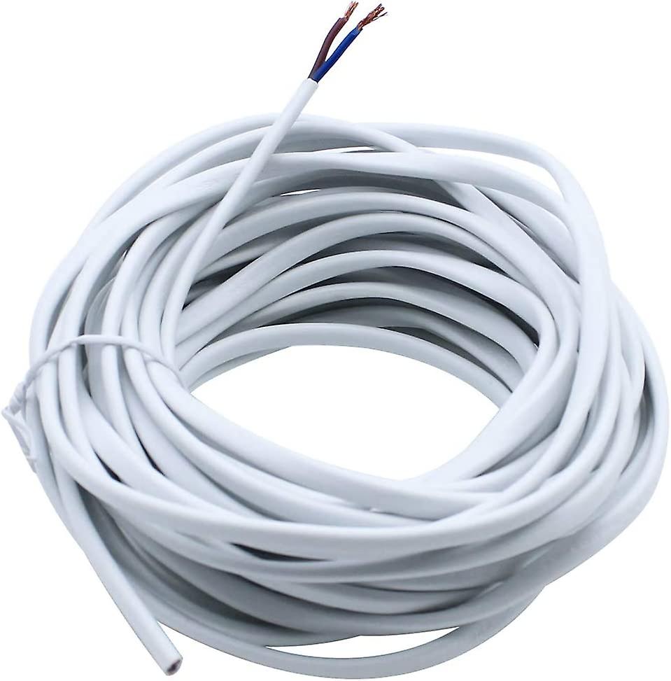 10 Meter White Wire 2 Core Electrical Wire Pvc Flexible Cable 0.75mm 5a ...
