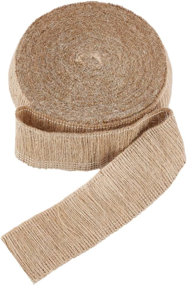 10 Meters (10.94 Yards) Burlap Fringe Tassel Trim 1.85" Wide Hemp Lace ...