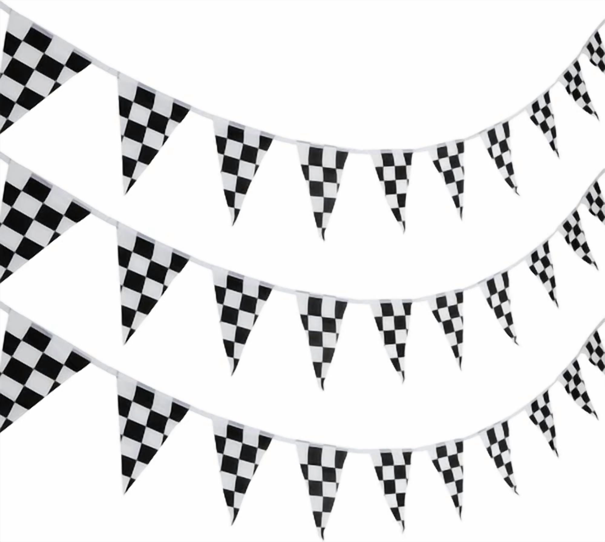 10 Meters Checkered Pennant Banner Racing Flag Party Flag Banner ...