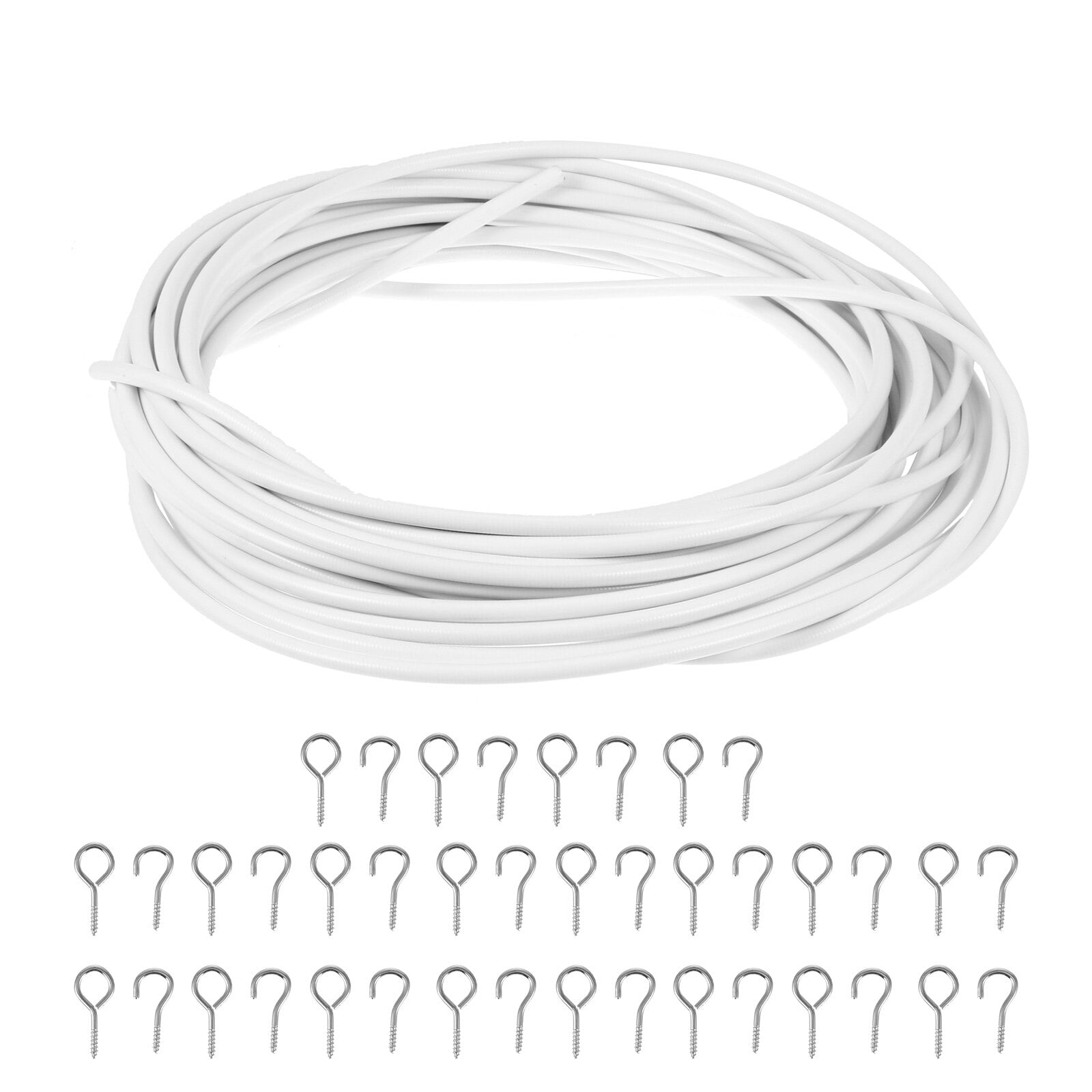 10 Meters Curtain Rope Coated Wire Rod Magnetic Hanger Hooks Rods ...
