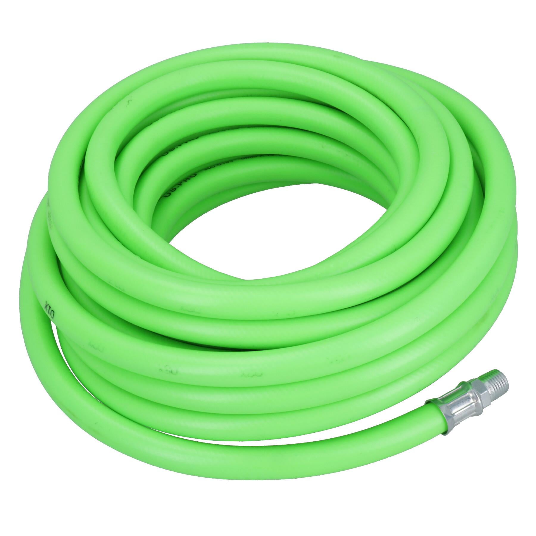 10 Metres Soft Rubber Hi-Vis Air Compressor Hose Airline 1/4 BSP Male ...