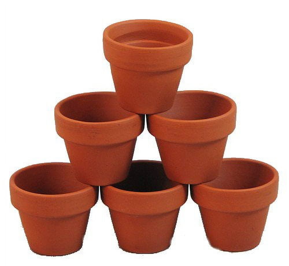 10 Mini 1 3/4" Clay Pots - Great for Plants and Crafts - Walmart.com