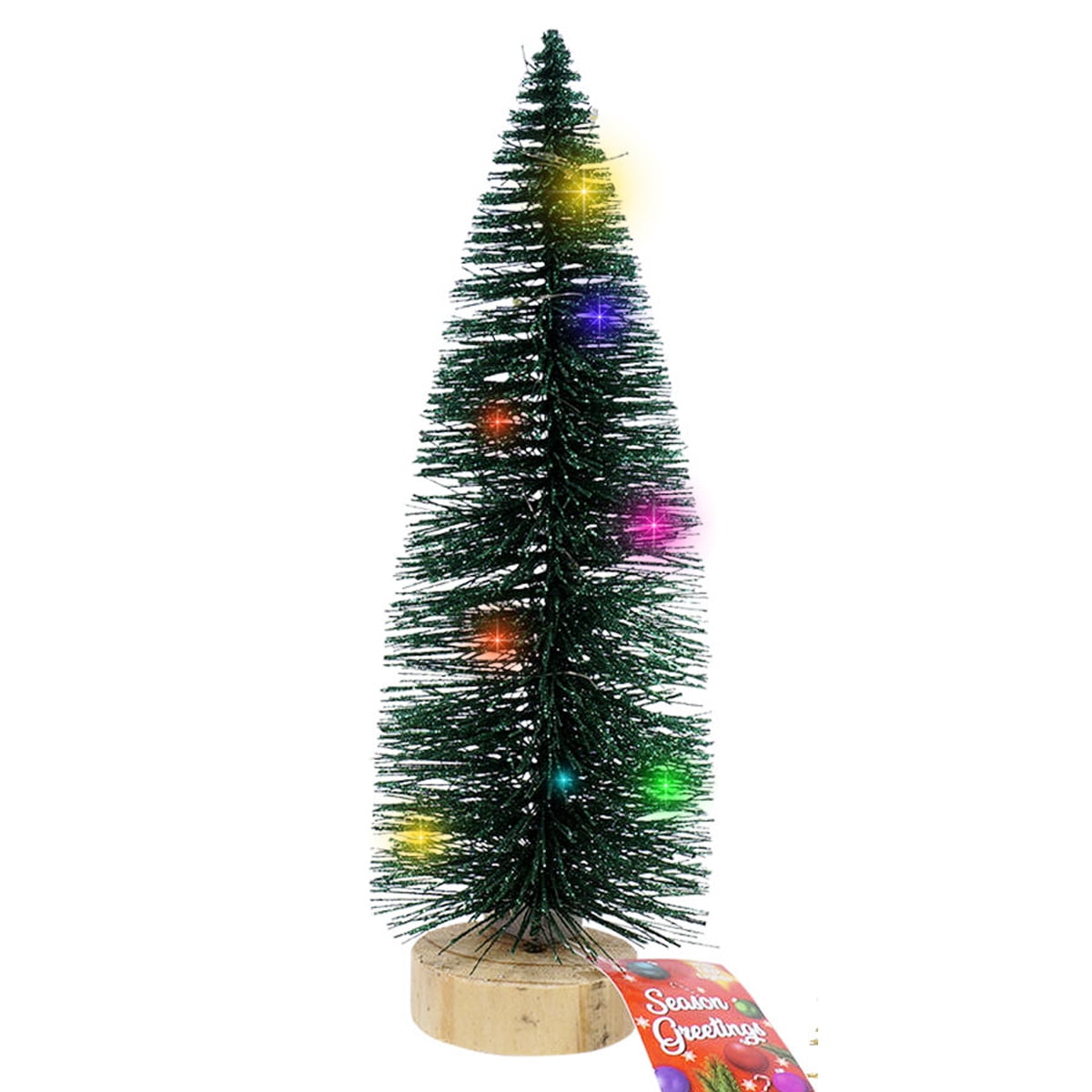 10" Mini Christmas Tree W/ LED Lights Holiday Decoration Ornaments ...