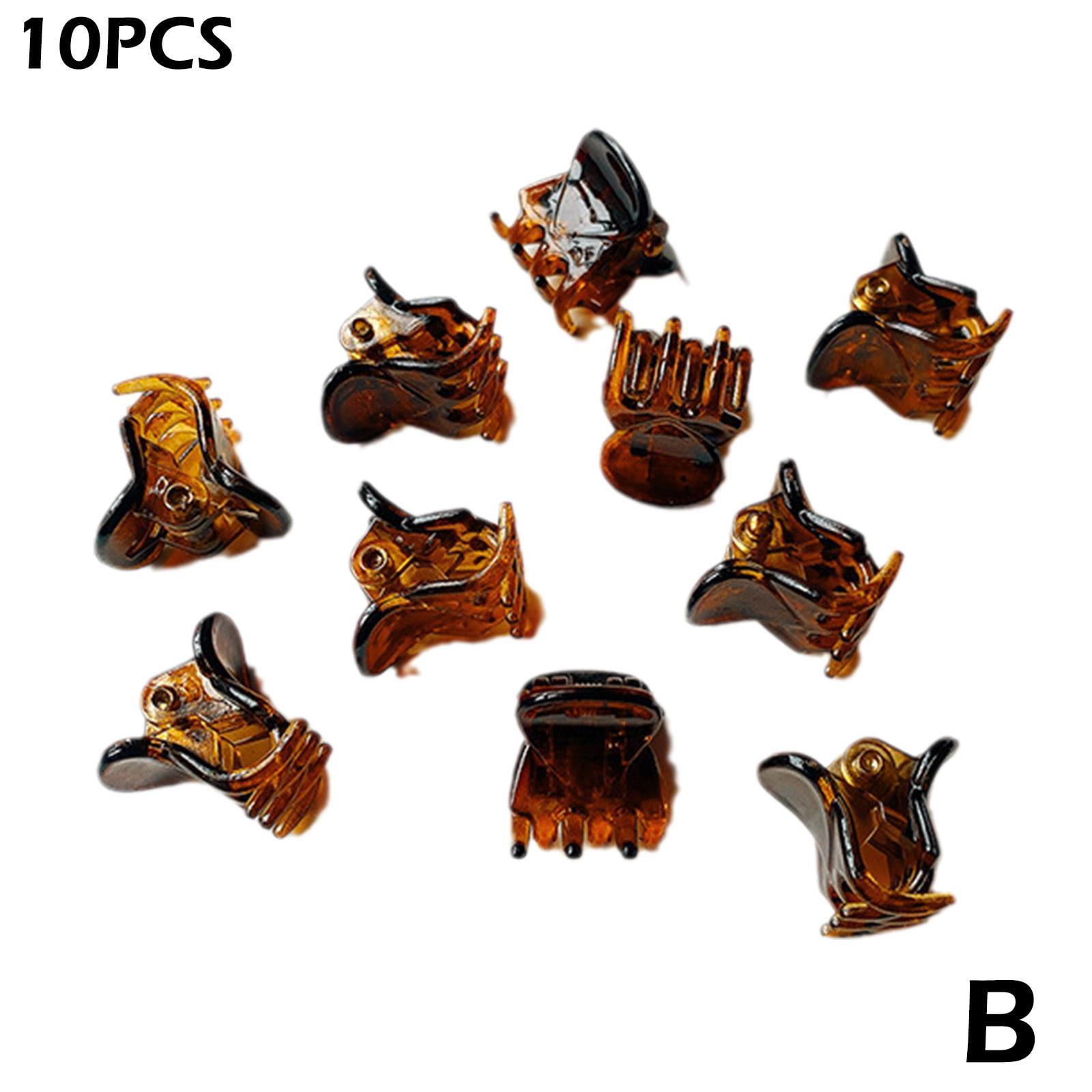 10 Mini Plastic Hair Claw Clips Grips M9B2 - Walmart.com