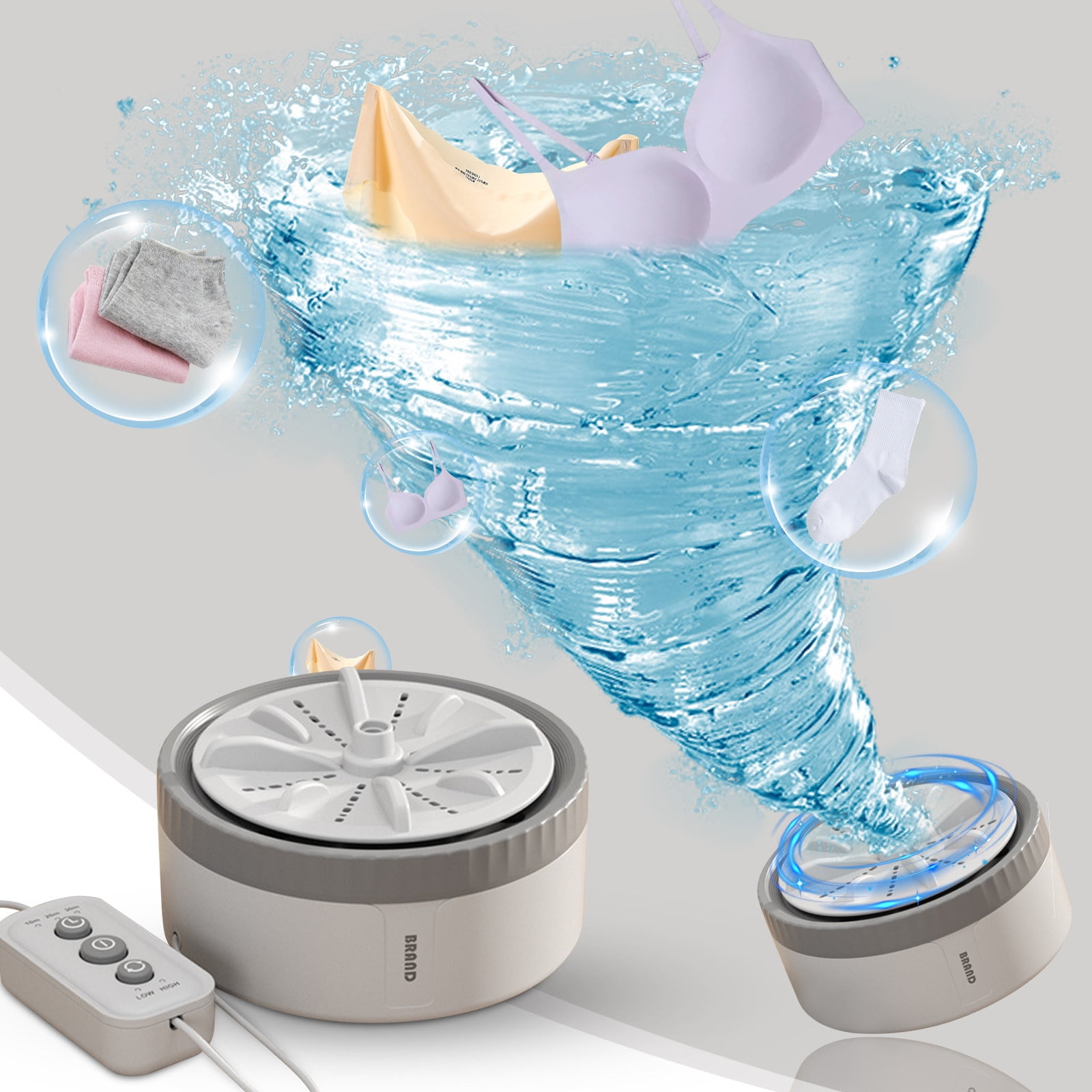 Under 10, Mini Turbo Washing Machine, Portable Automatic Washer for ...