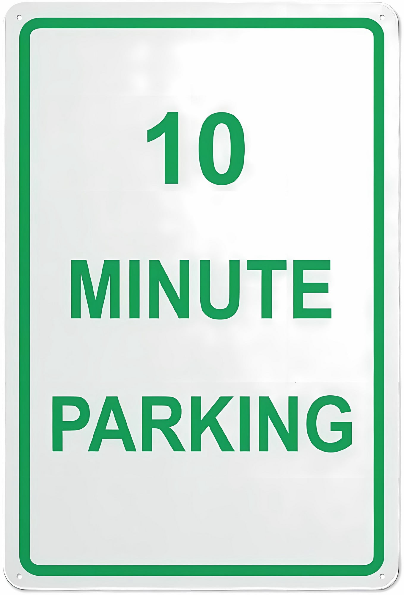 10 Minute Parking Aluminum Warning Sign, 8"x12" Durable Metal Sign for ...