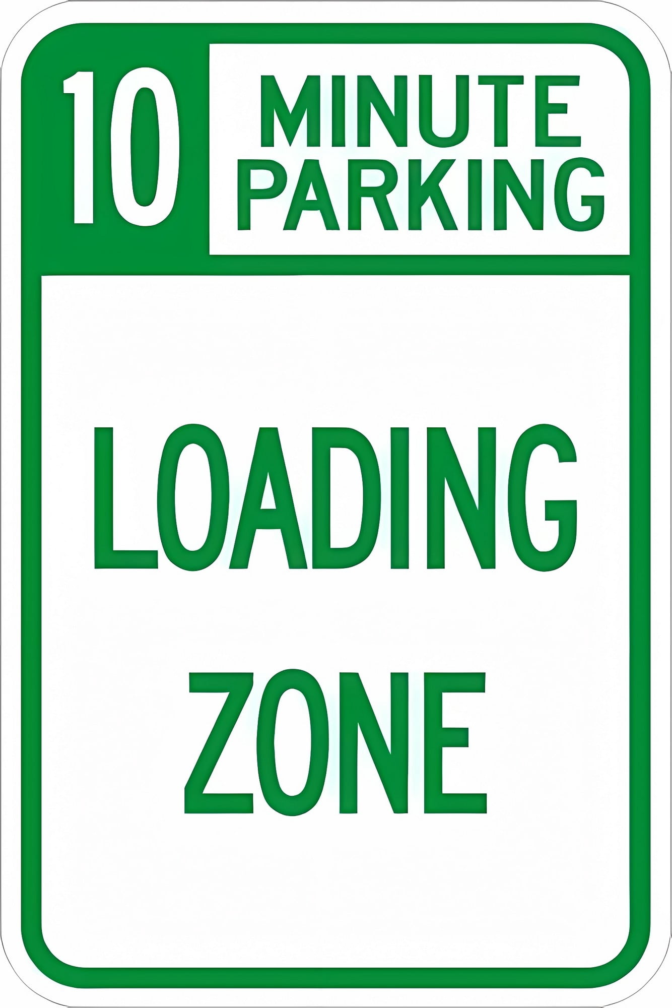 10 Minute Parking Loading Zone Vintage Tin Sign, 8"x12" Warning Metal ...