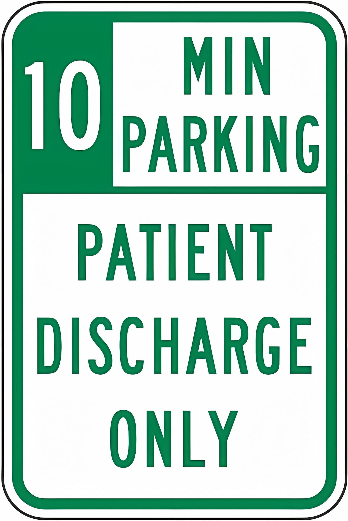 10 Minute Parking Patient Discharge Only Sign, 8"x12" Vintage Tin ...