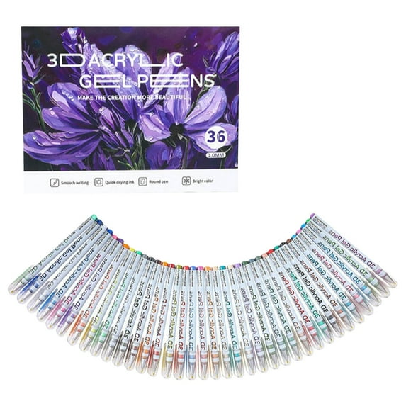 10 Mm 3D Acrylic Gel Pen Set for Coloring and Smooth Writing with ...