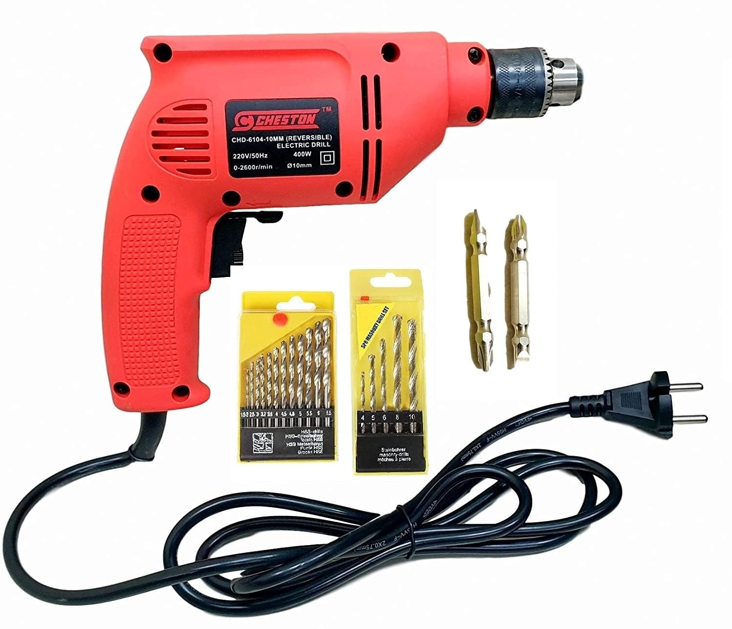 10 Mm Drill Machine Set 400w | Drill Kit With 13 Hss Bit All Different ...