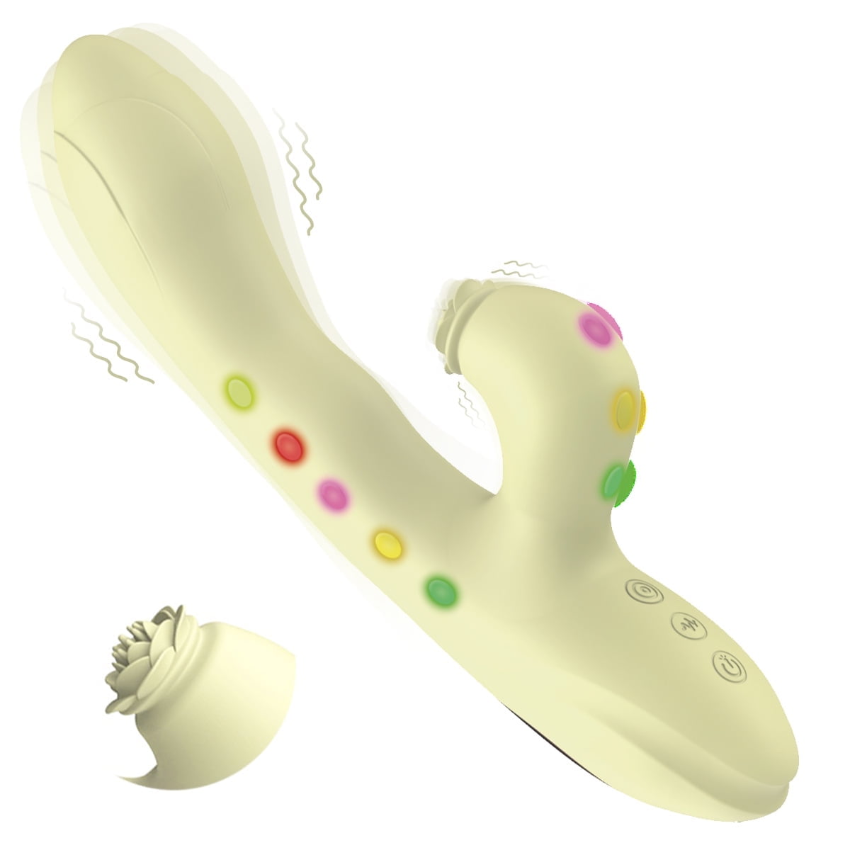 10 Modes Flashing Light G Spot Vibrator,With 10 Vibration & 10 Flapping Modes Clitoral ...