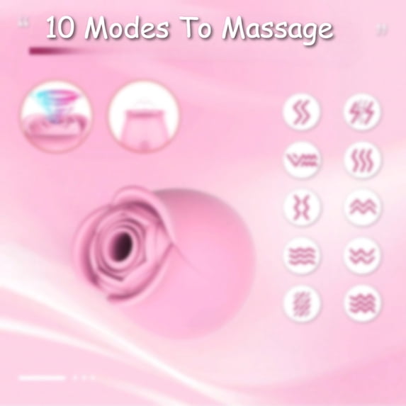 10 Modes Rose Shape Healthy Hanheld Body Massager, Mini Portable ...