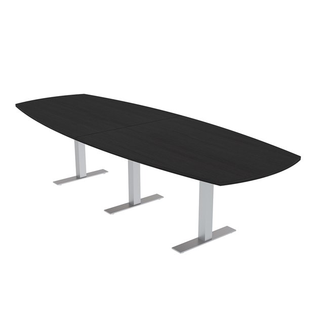 10' Modular Arc Boat Conference Table With Metal T-Bases Electric Unit ...